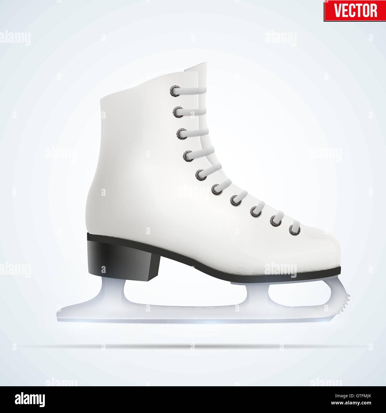 White ice skates Stock Vector Image & Art - Alamy
