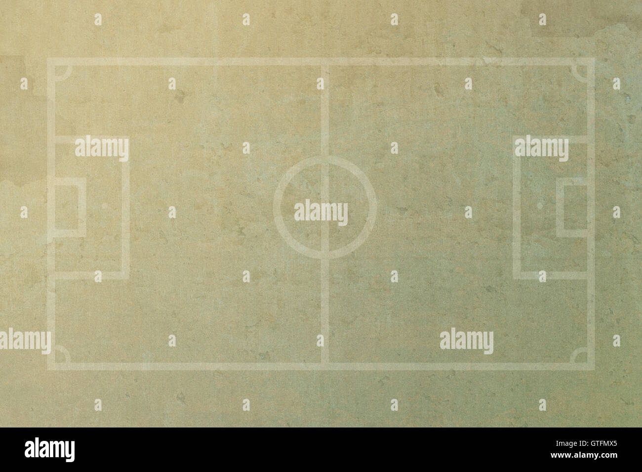 Soccer football field on grunge paper background Stock Photo - Alamy