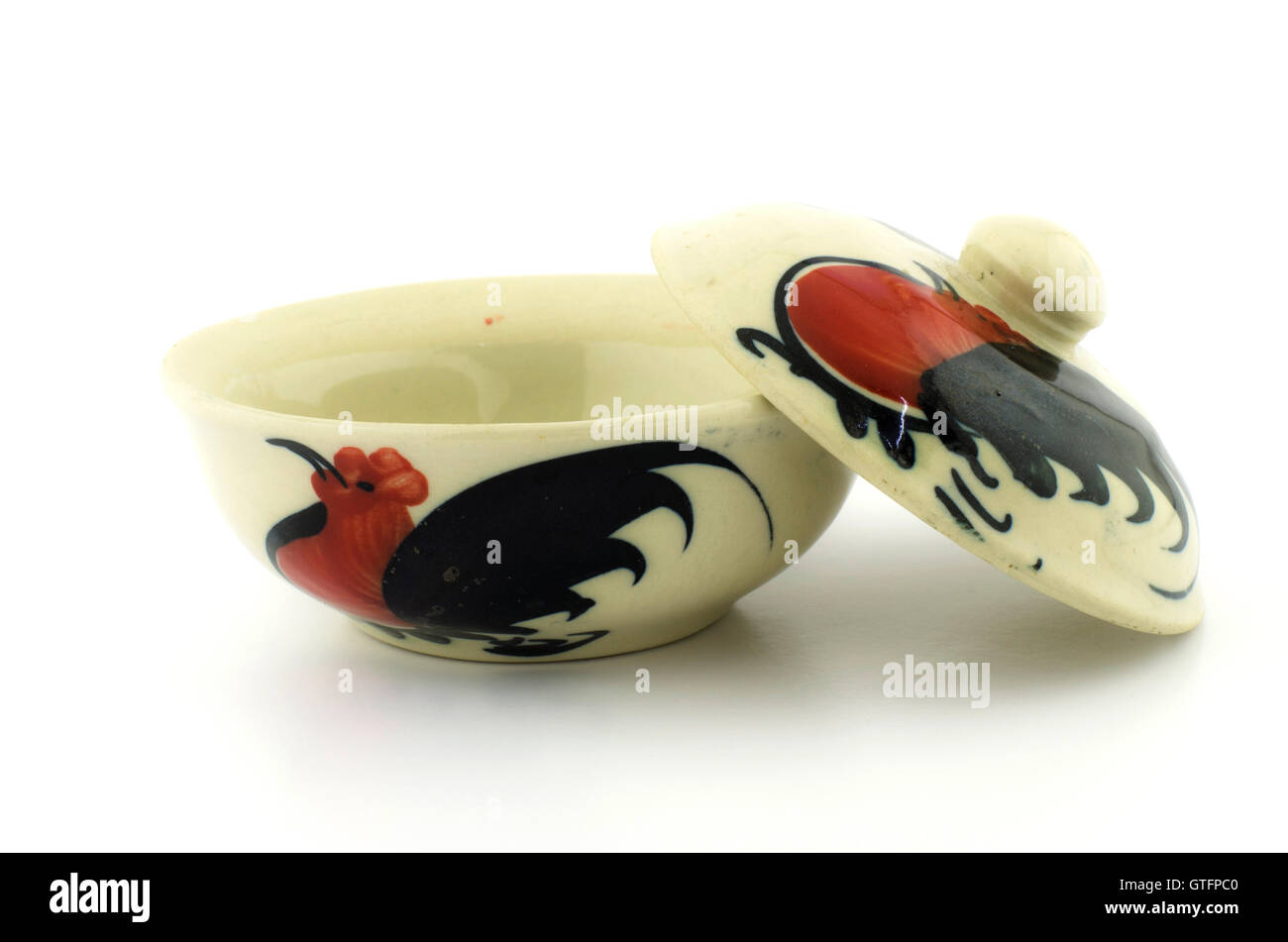 thai Rooster bowl isolated on white background Stock Photo - Alamy