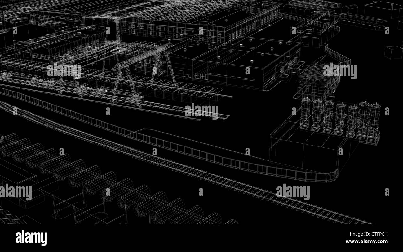 Industrial abstract architecture Stock Photo - Alamy