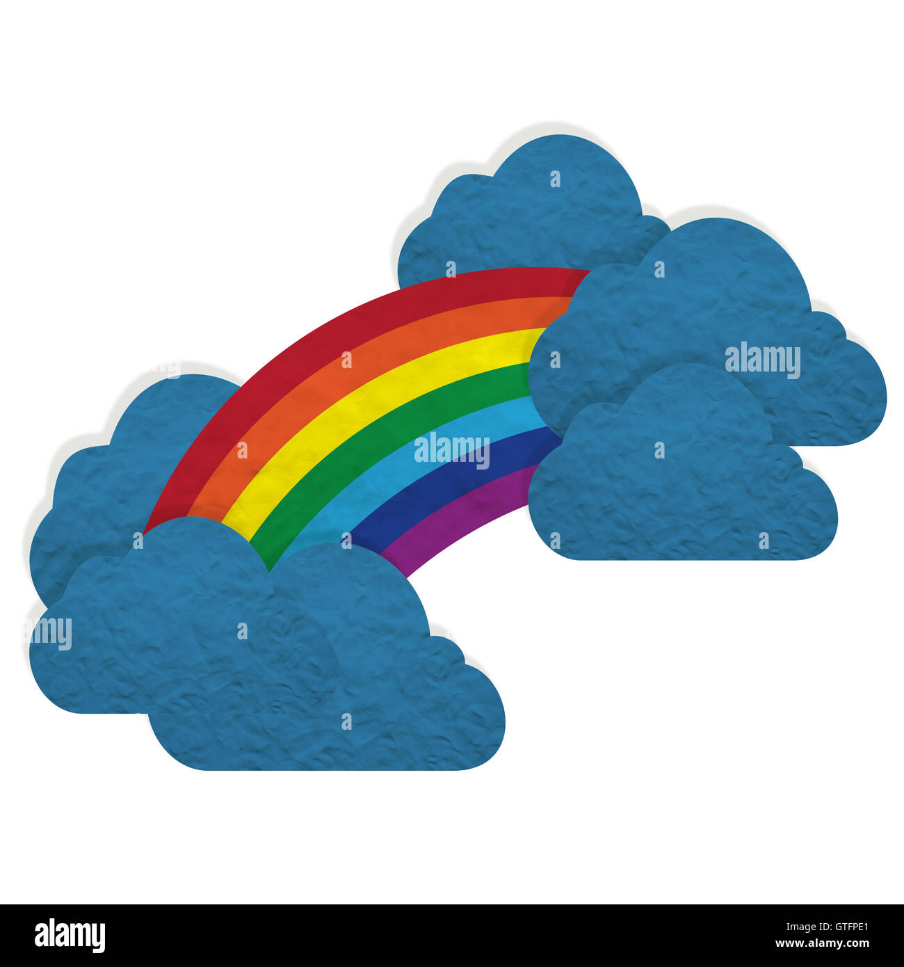 Rainbow on landscape Cut Out Stock Images & Pictures - Alamy