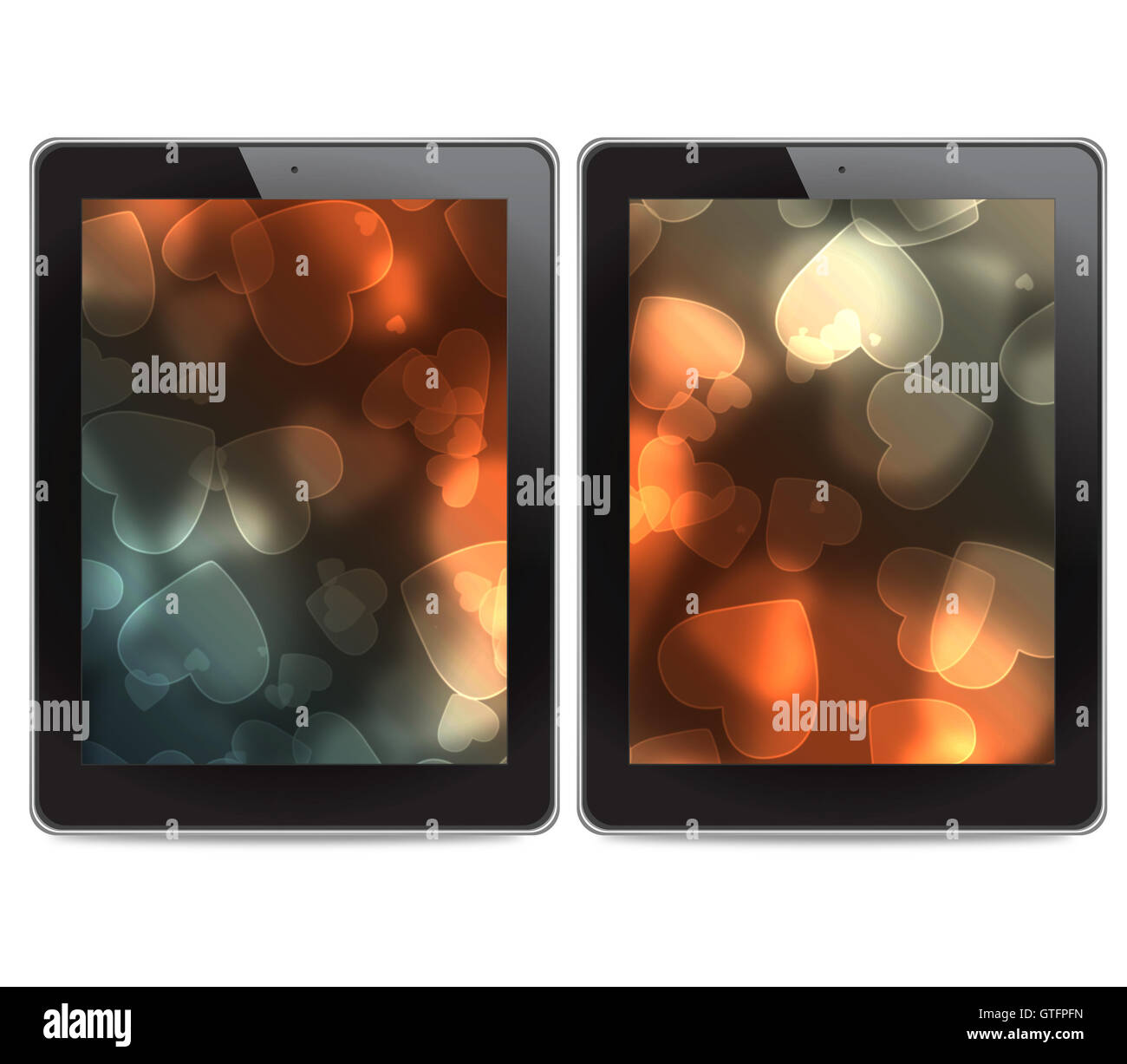 Tablet computers on white background Stock Photo - Alamy