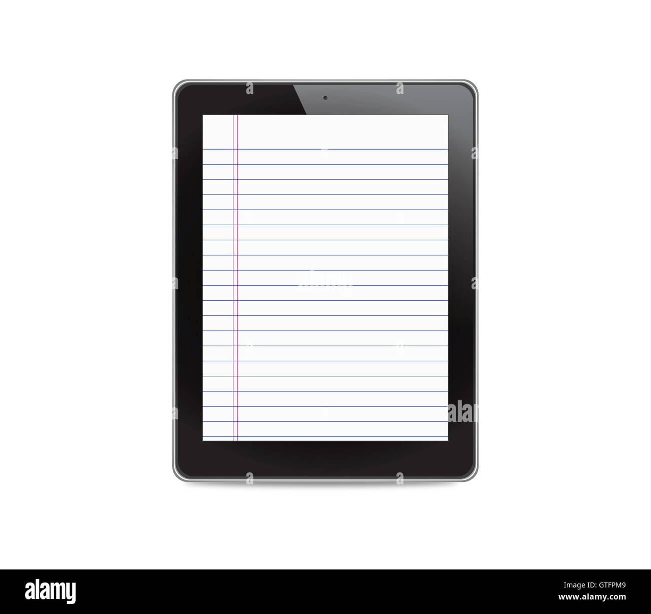 Tablet notes screen Cut Out Stock Images & Pictures - Alamy