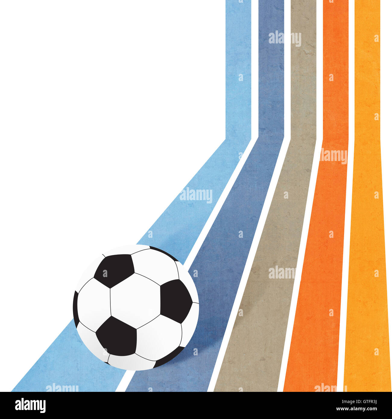 Football soccer on colorful line background Stock Photo - Alamy