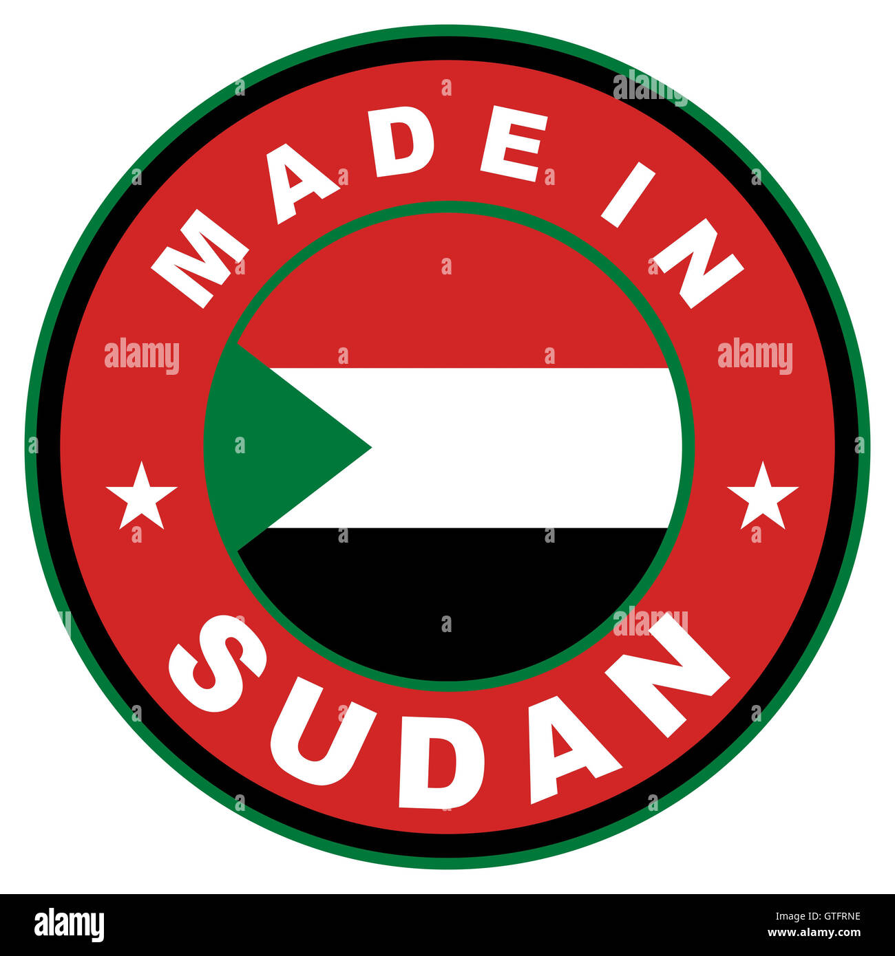 Sudan flag made in hi-res stock photography and images - Alamy
