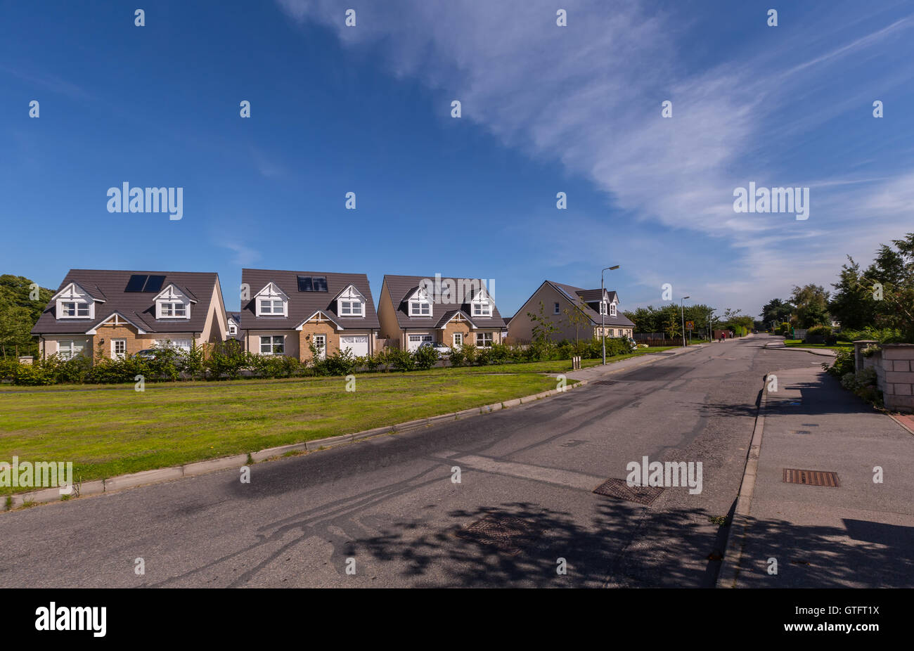 The small village of Sauchen in the county of Aberdeenshire, Scotland ...