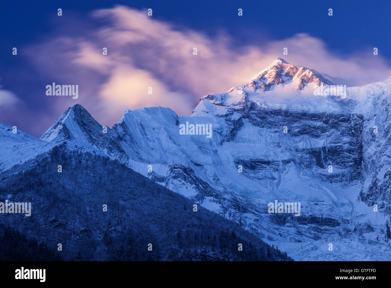 Annapurna II from Upper Pisang, Nepal Stock Photo - Alamy