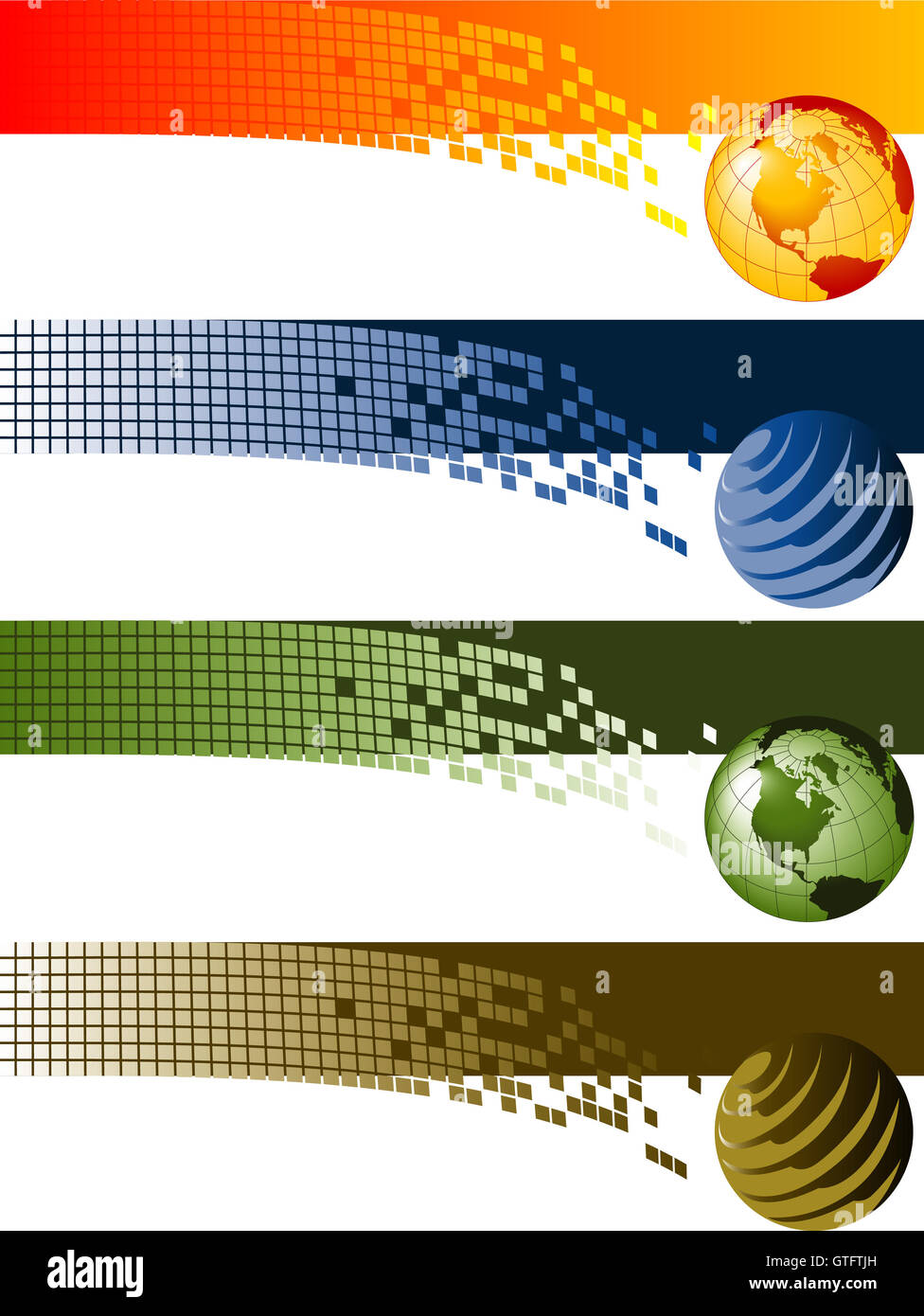 Global map and banner hi-res stock photography and images - Alamy