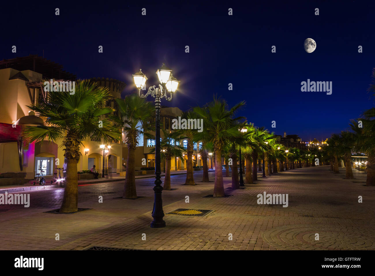 Hurghada street night hi-res stock photography and images - Alamy