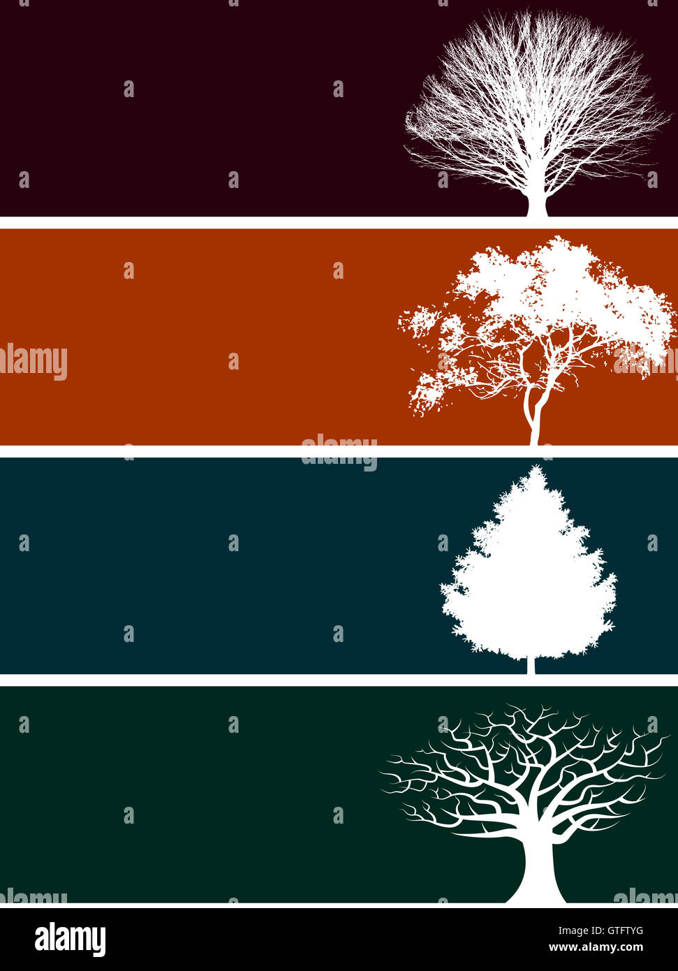 Tree Vector Banner Stock Photo - Alamy