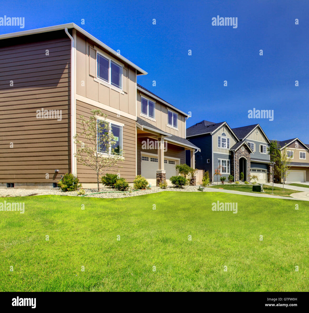 New American home exterior Stock Photo - Alamy