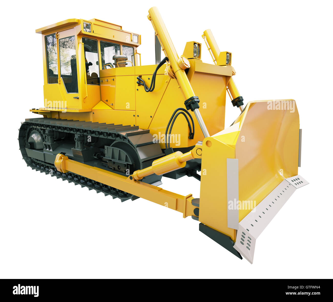 Tracked bulldozer Cut Out Stock Images & Pictures - Alamy