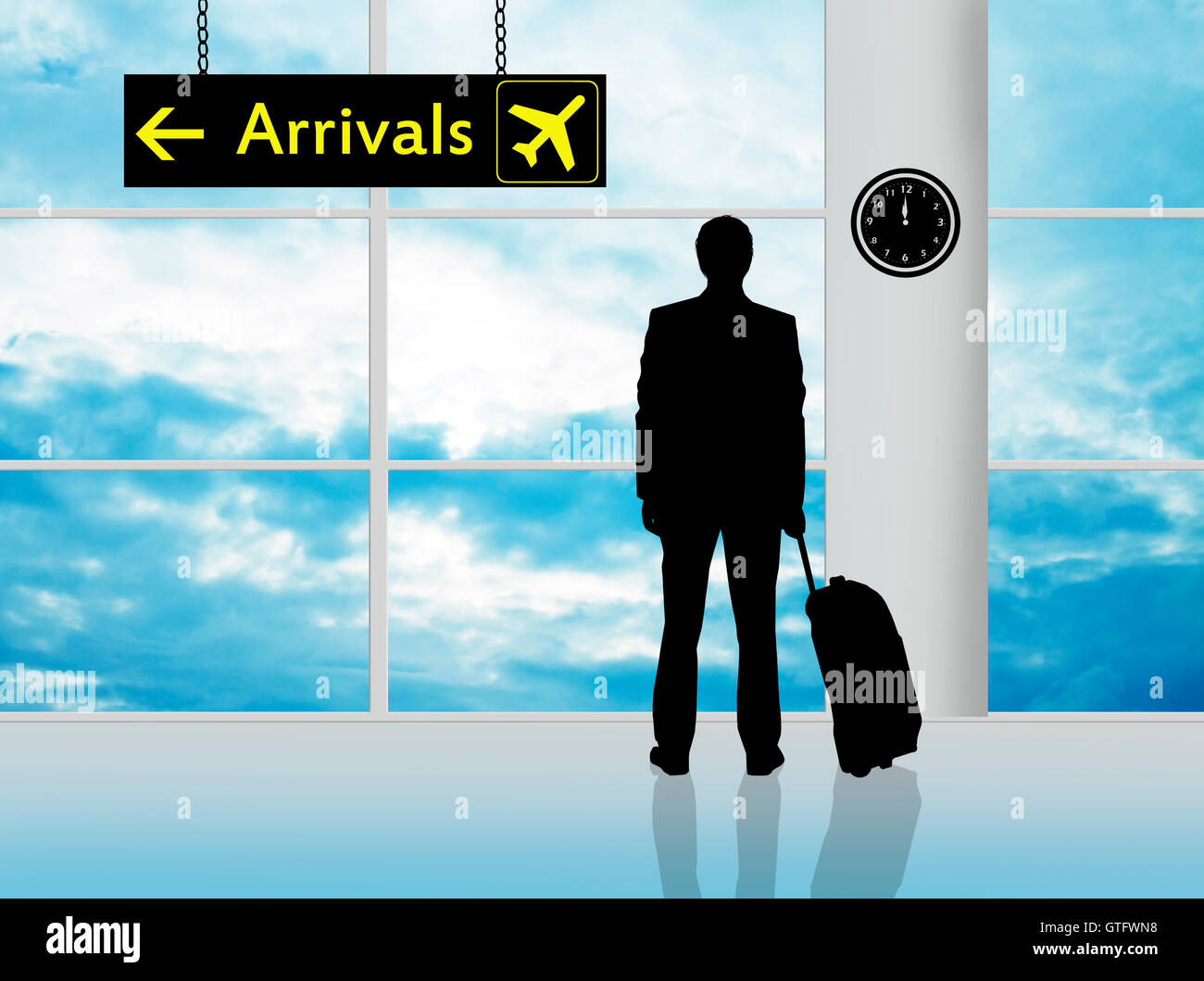 Arrivals in airport Stock Photo - Alamy