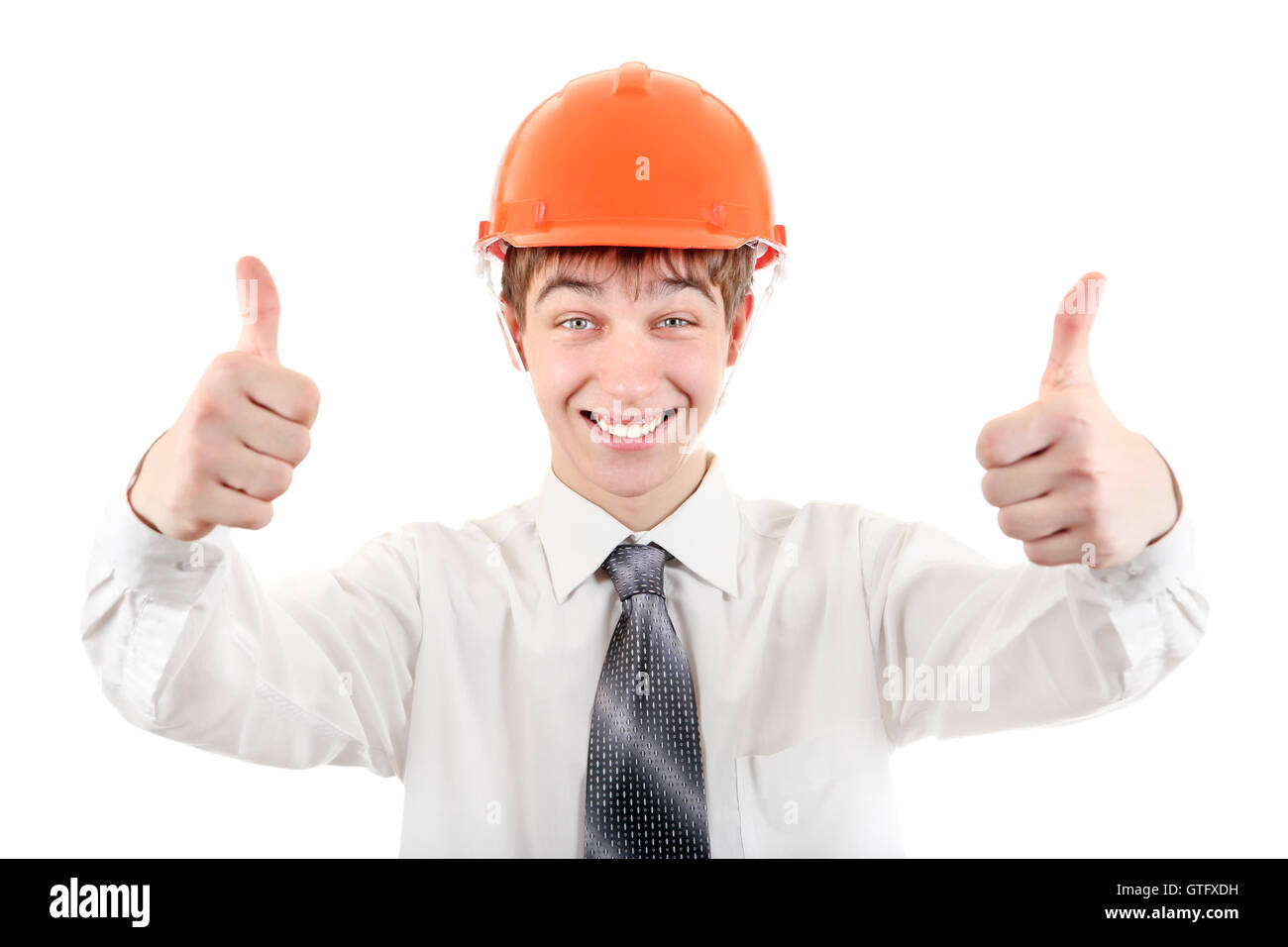 Man white hard hat hi-res stock photography and images - Alamy