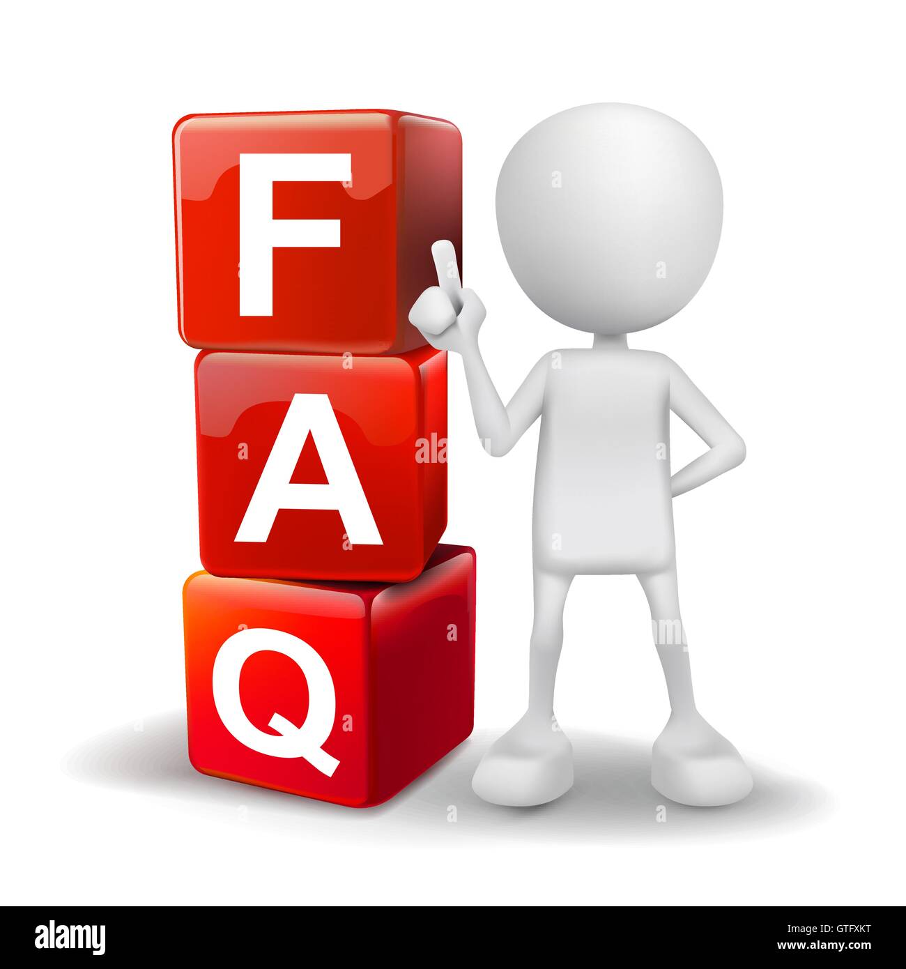 3d small person question mark hi-res stock photography and images - Alamy