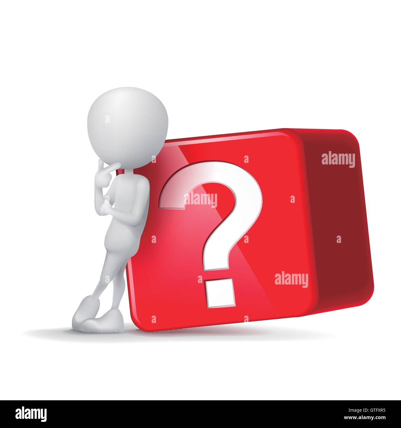 Man thinking internet symbol Cut Out Stock Images & Pictures - Alamy