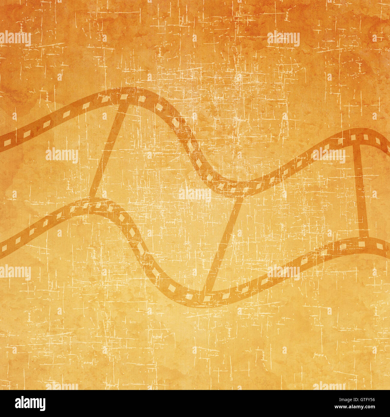 Film icon on old paper background and pattern Stock Photo - Alamy