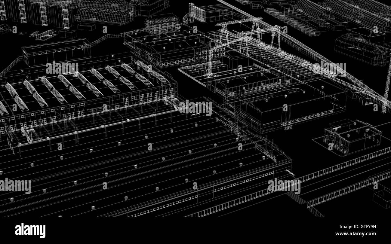 Industrial abstract architecture Stock Photo - Alamy