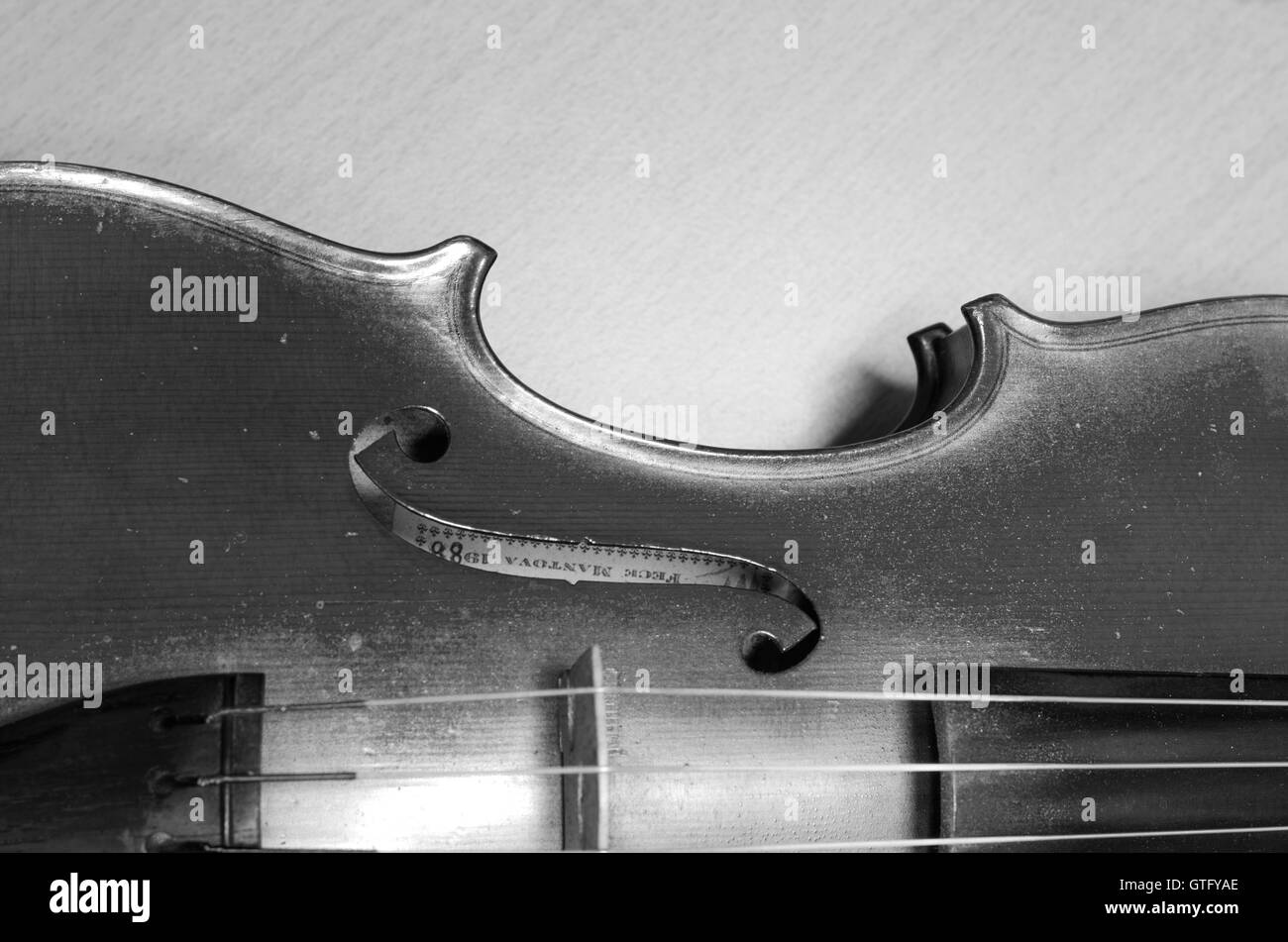 black white violin Stock Photo - Alamy