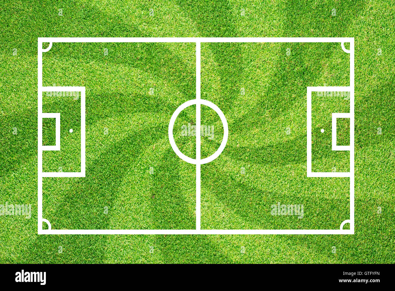 Soccer football on grass field Stock Photo - Alamy