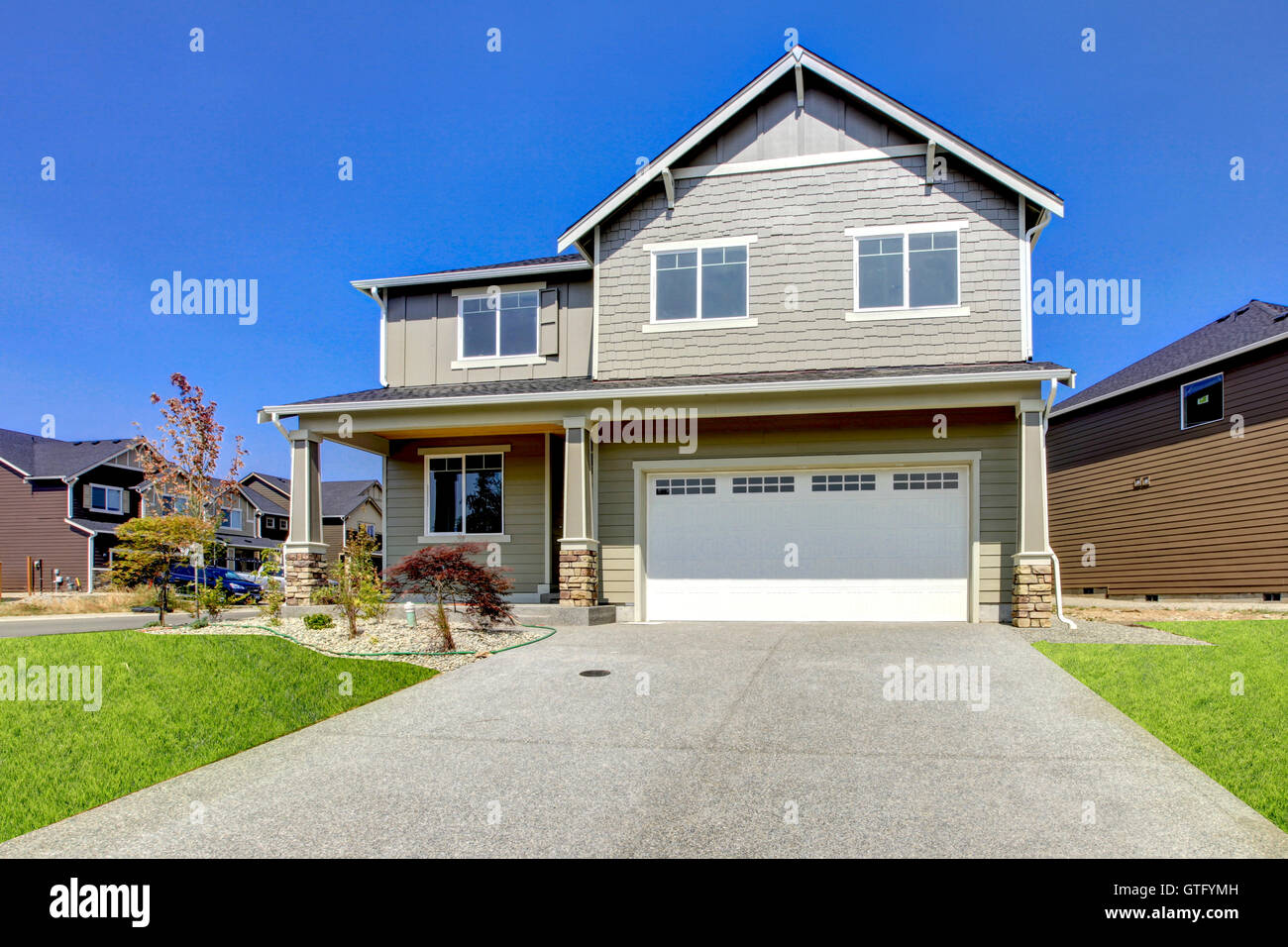 New American home exterior Stock Photo - Alamy