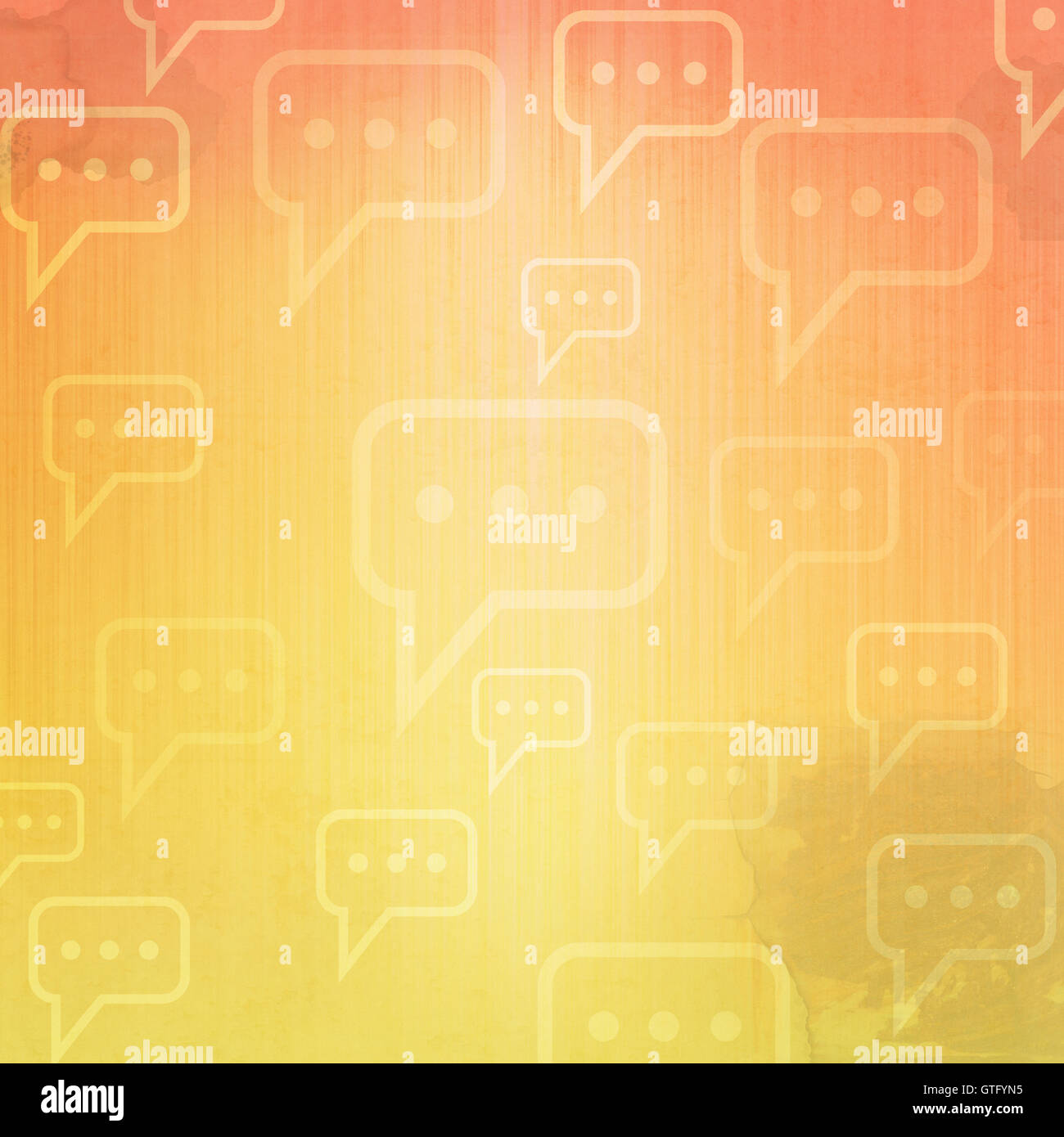 Comment icon on old paper background and pattern Stock Photo - Alamy