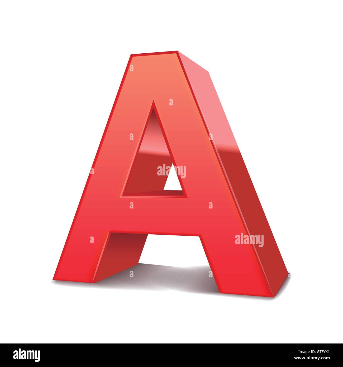 3d red letter A isolated white background Stock Vector Image & Art - Alamy