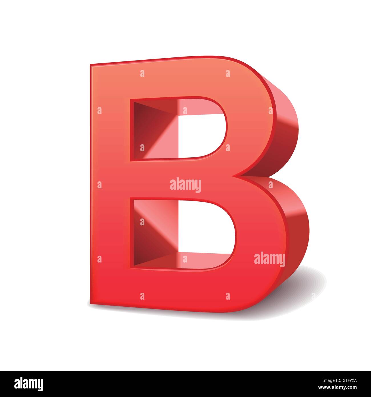 3d red letter B isolated white background Stock Vector Image & Art - Alamy