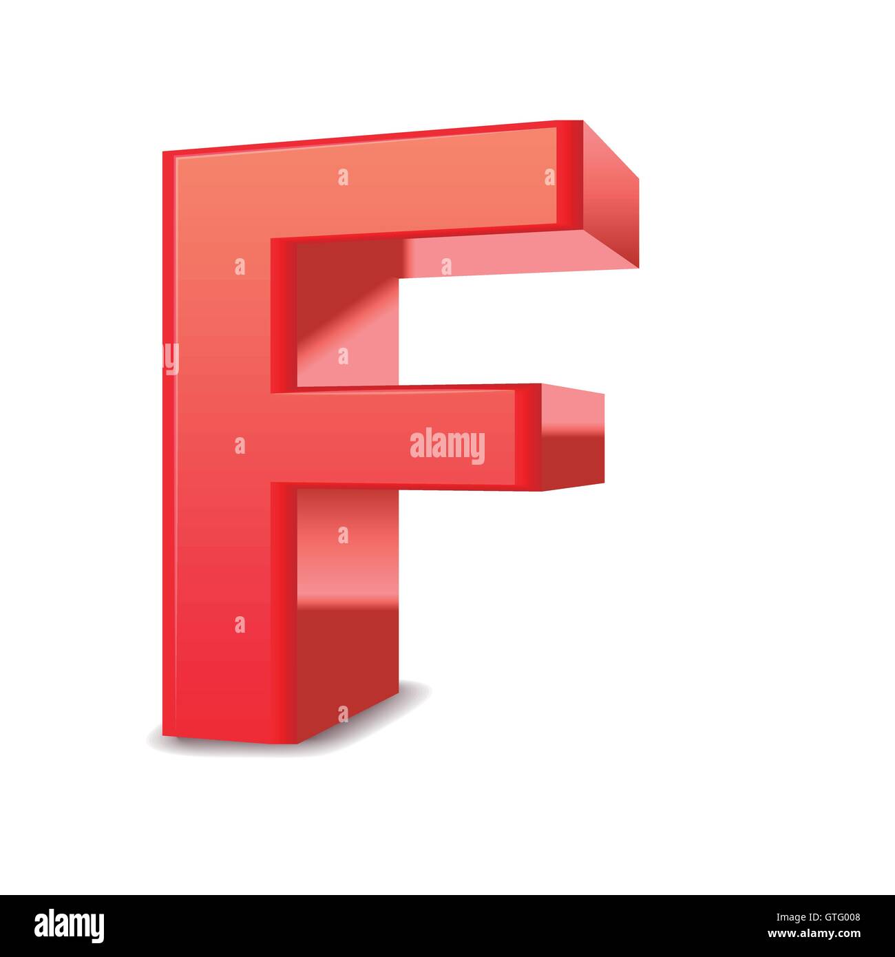 3d red letter F isolated white background Stock Vector Image & Art - Alamy