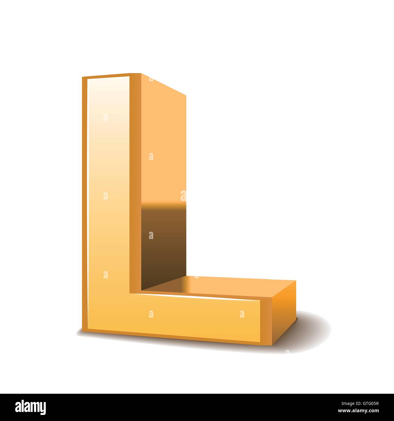3d golden letter L isolated white background Stock Vector Image & Art ...