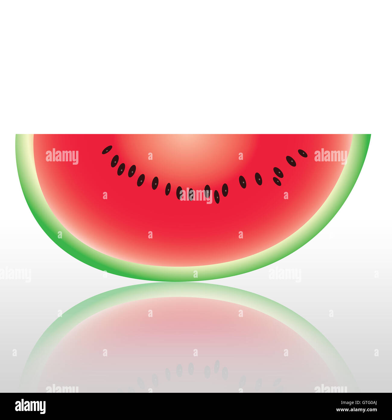 Watermelon slice on white background Stock Photo - Alamy