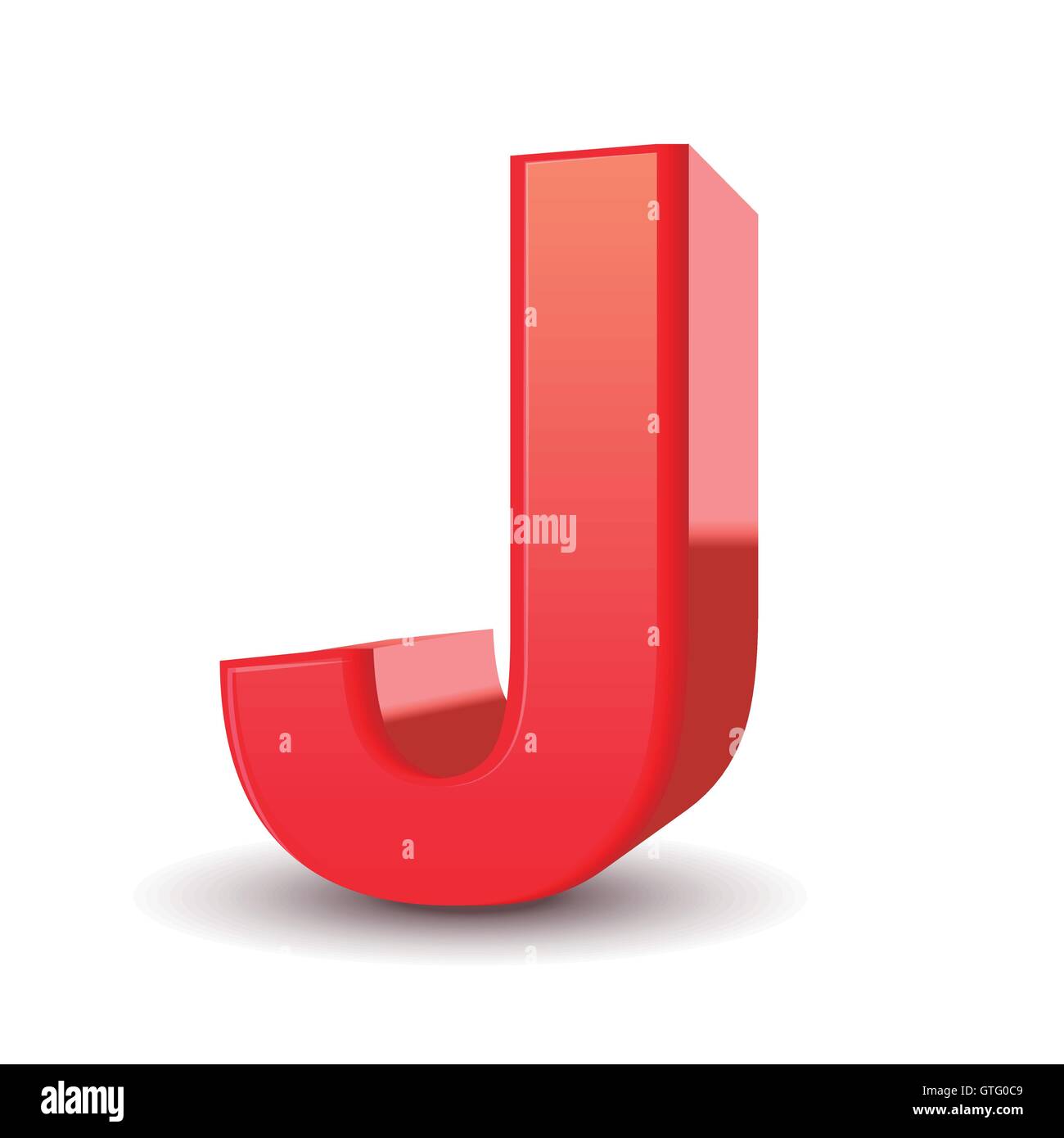 3d red letter J isolated white background Stock Vector Image & Art - Alamy