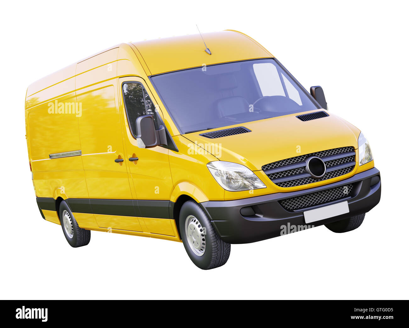 Commercial van isolated Stock Photo - Alamy