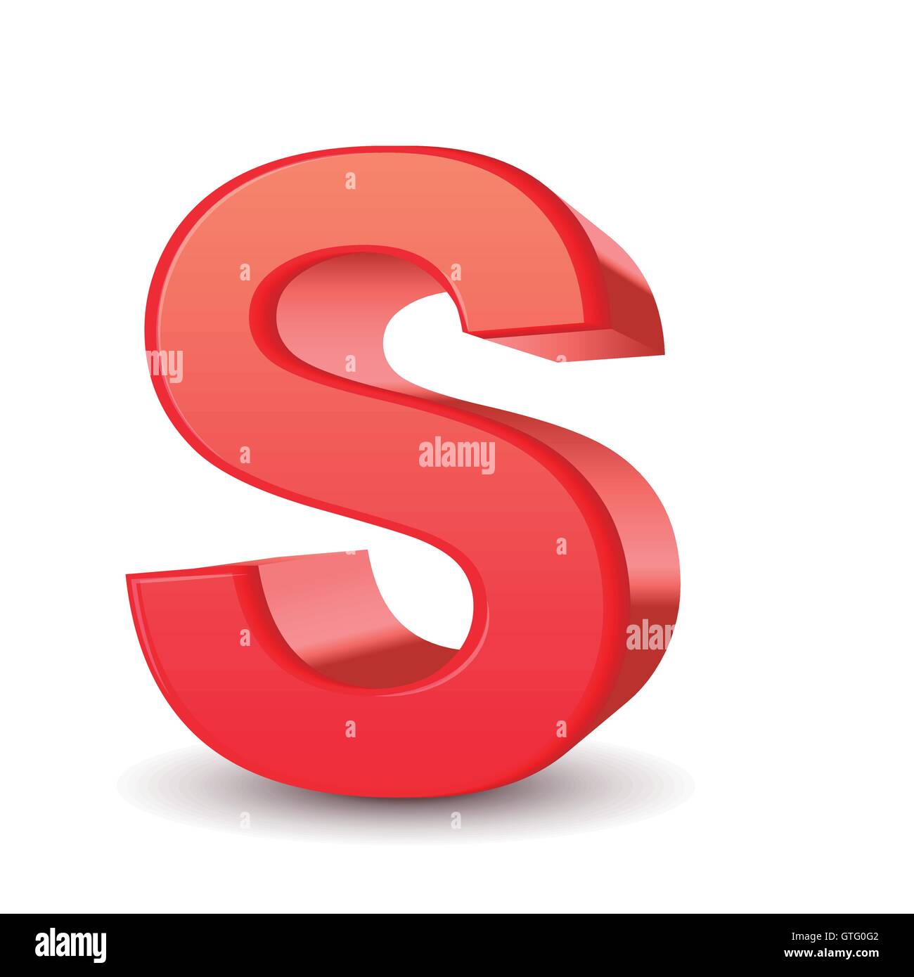 3d red letter S isolated white background Stock Vector Image & Art - Alamy