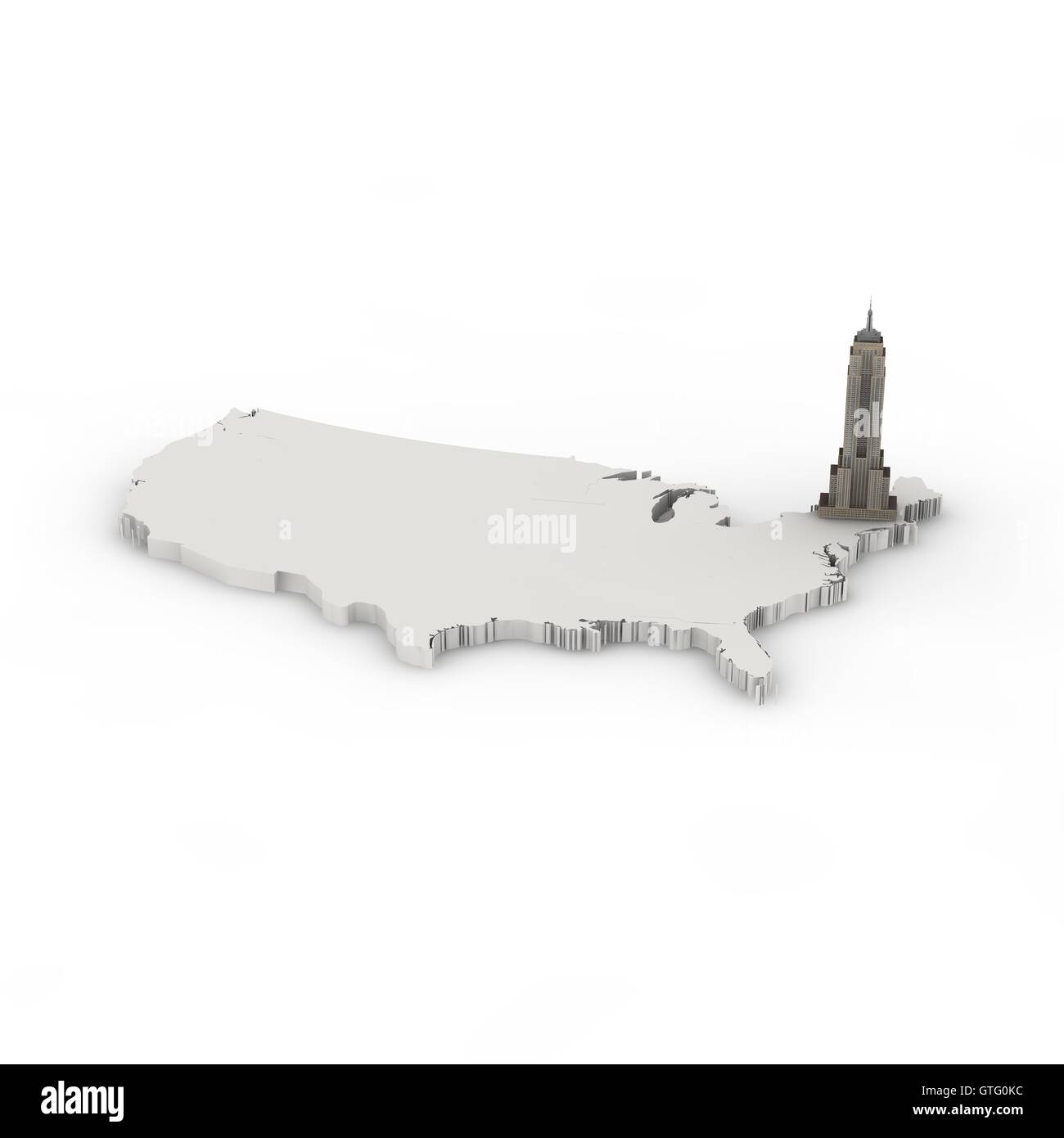 New york map empire state building hi-res stock photography and images ...