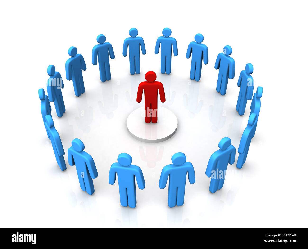 leader concept 3d illustration Stock Photo - Alamy