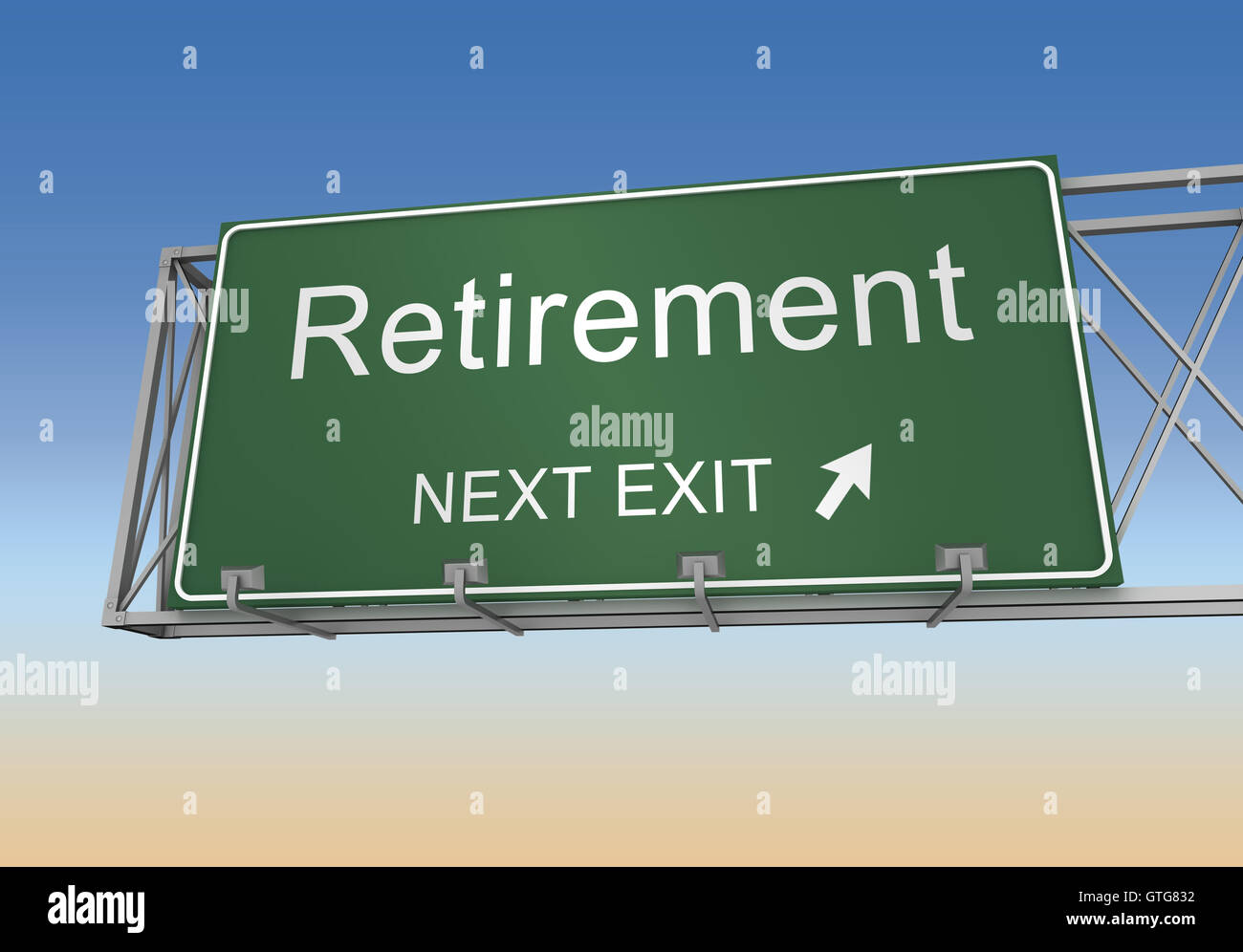 Retirement road sign hi-res stock photography and images - Alamy