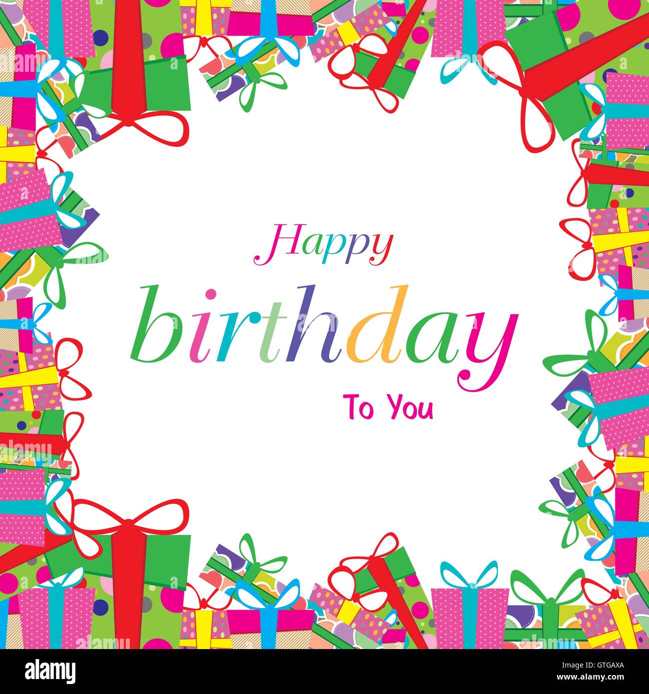 Colorful happy birthday card hi-res stock photography and images - Alamy