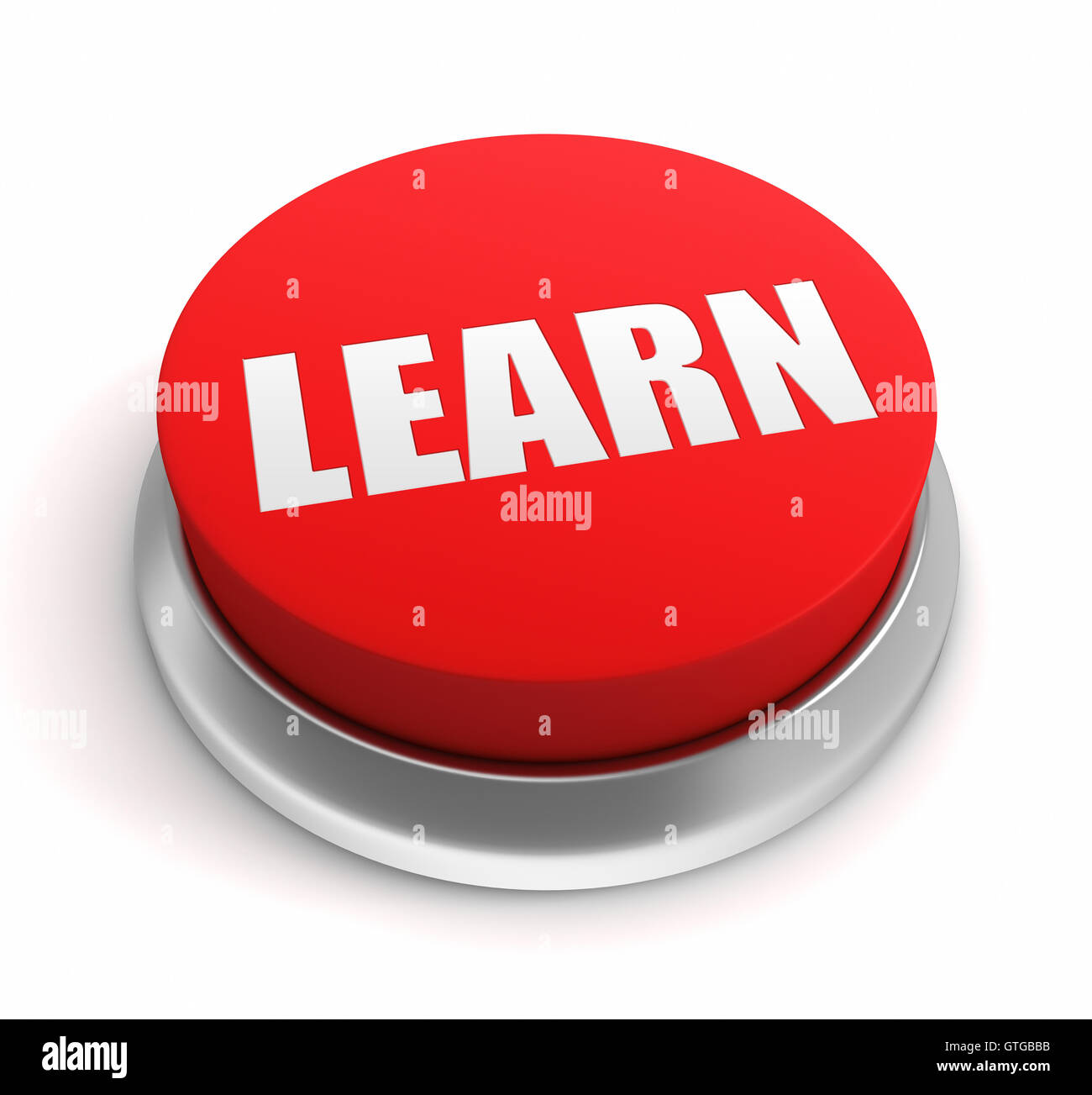 learn button concept 3d illustration Stock Photo - Alamy