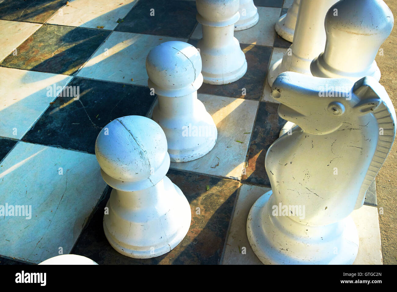 chess pieces large Stock Photo - Alamy