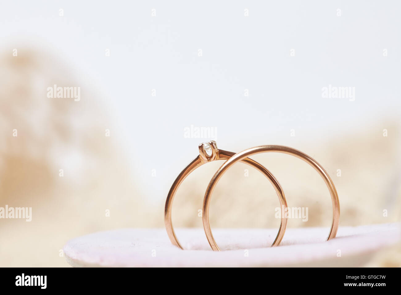 two gold rings Stock Photo - Alamy