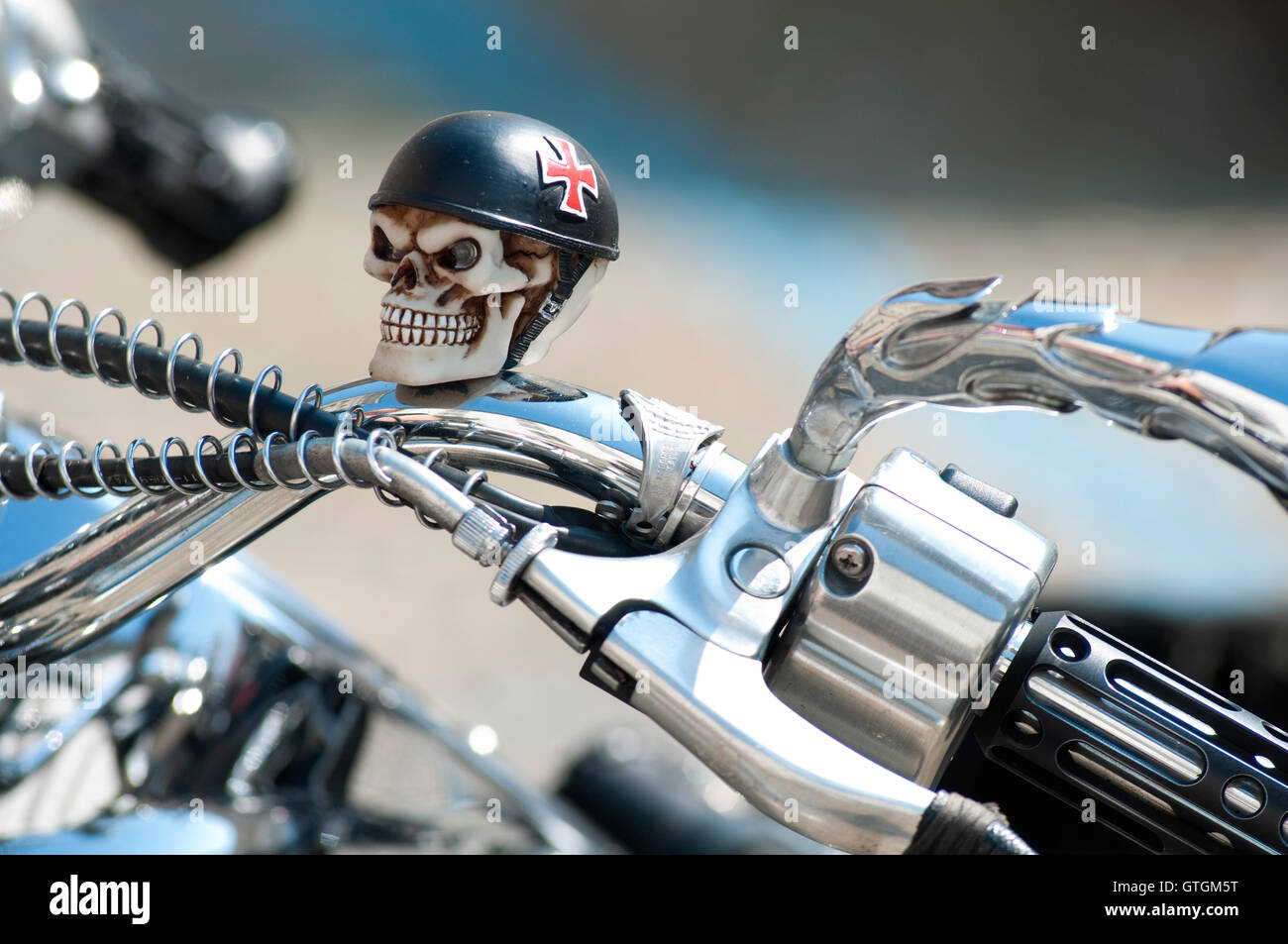Skull Close up, Detail of Motorcycle Stock Photo - Alamy