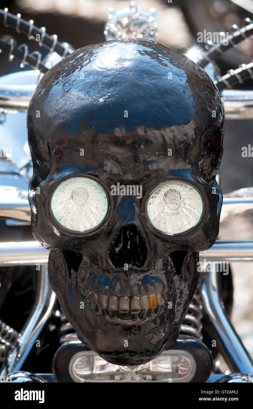Skull Close up, Detail of Motorcycle Stock Photo - Alamy