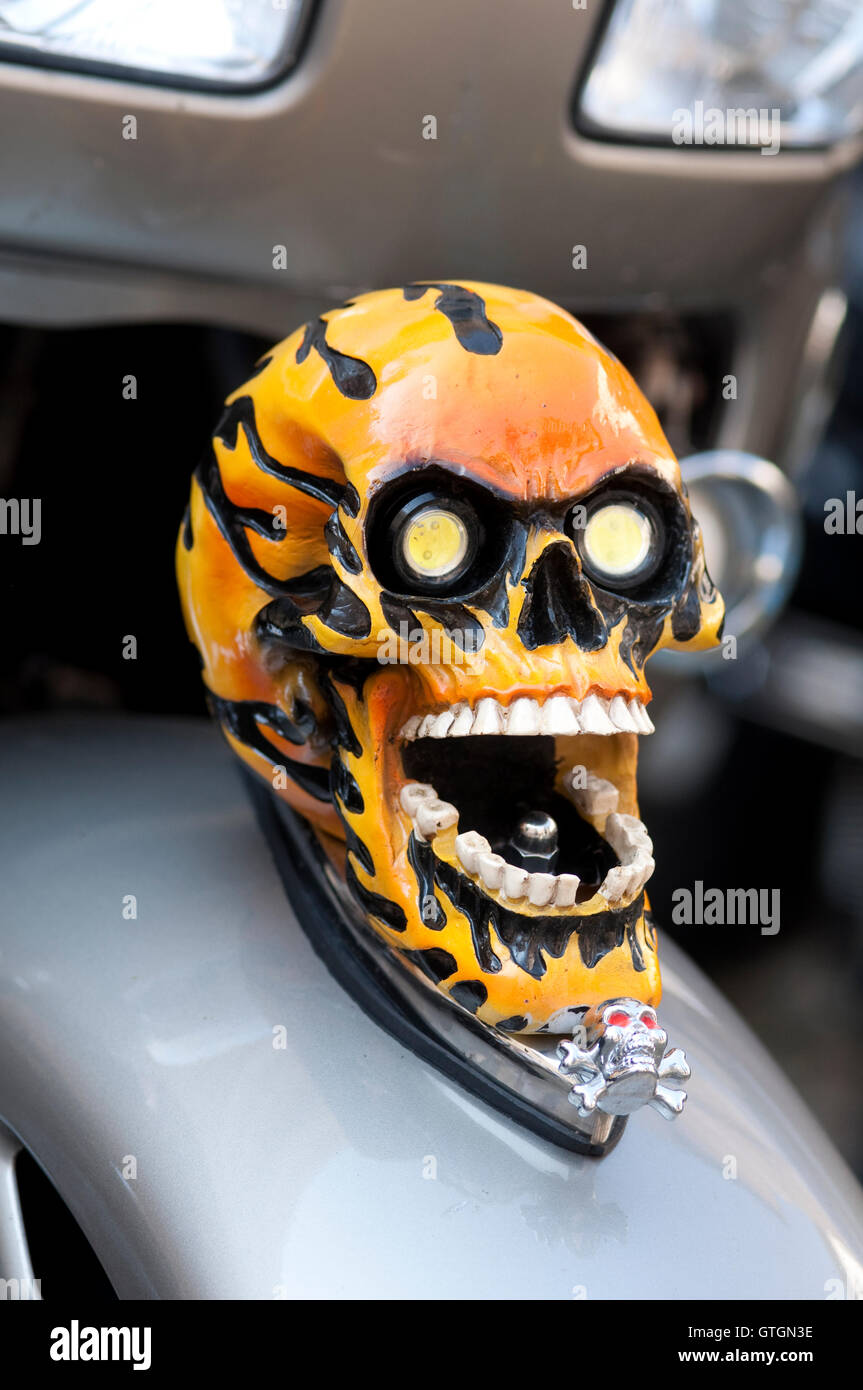 Skull Close up, Detail of Motorcycle Stock Photo - Alamy