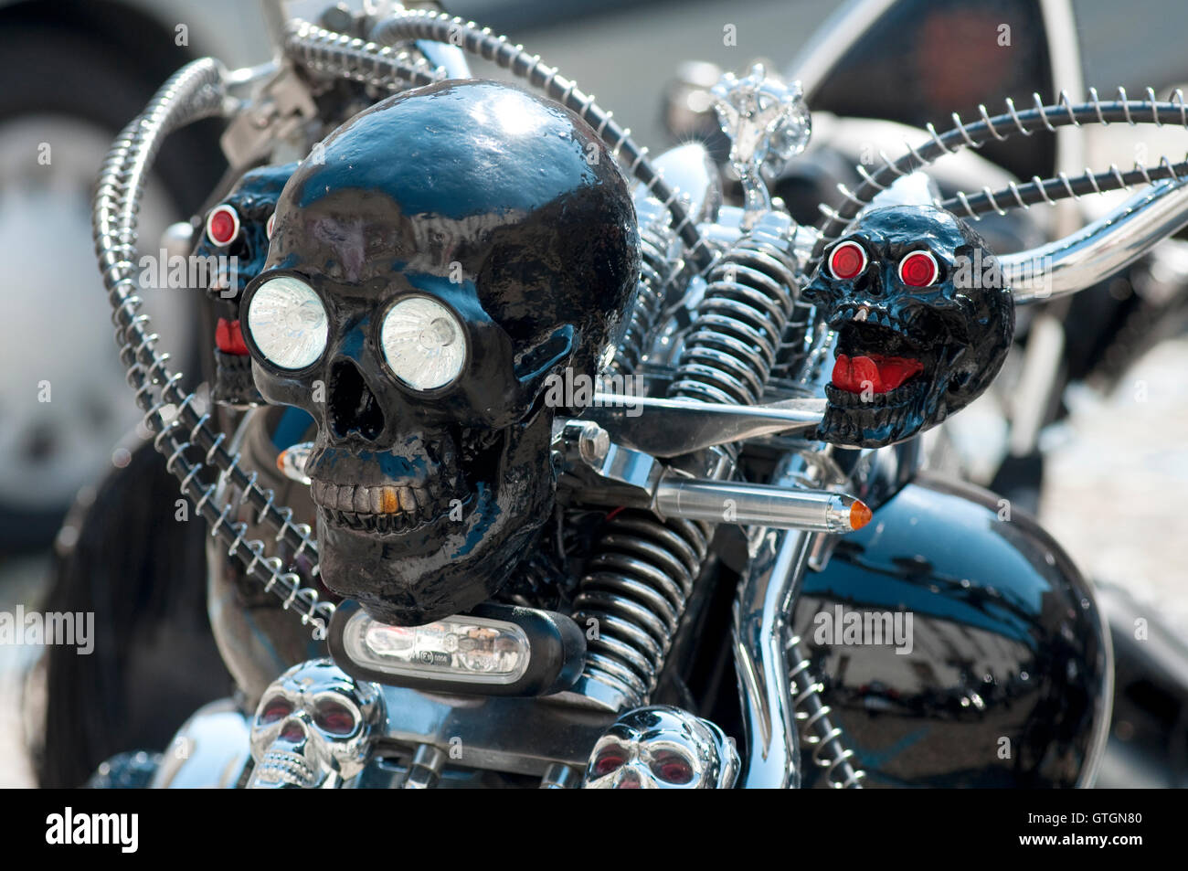 Skull Close up, Detail of Motorcycle Stock Photo - Alamy