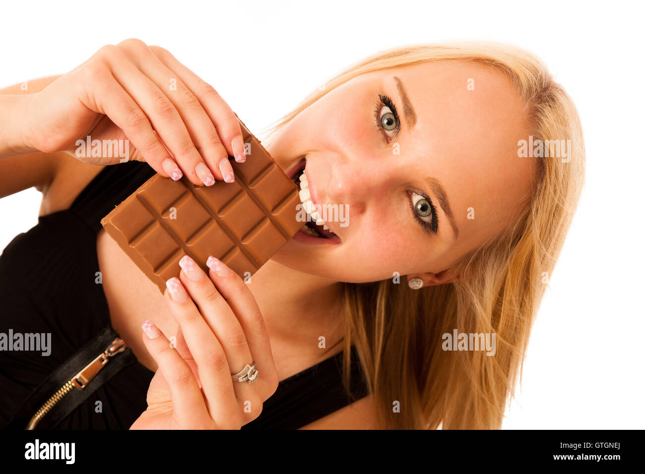 Woman chocolate hi-res stock photography and images - Alamy
