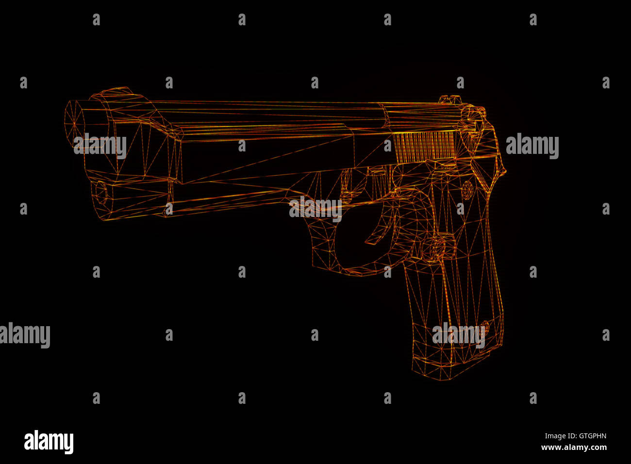3D Gun in Motion. Nice 3D Rendering Stock Photo - Alamy