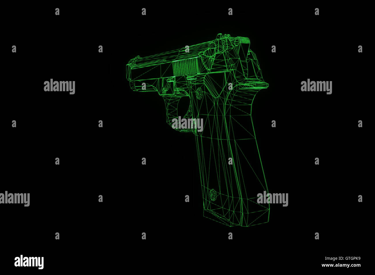 3D Gun in Motion. Nice 3D Rendering Stock Photo - Alamy