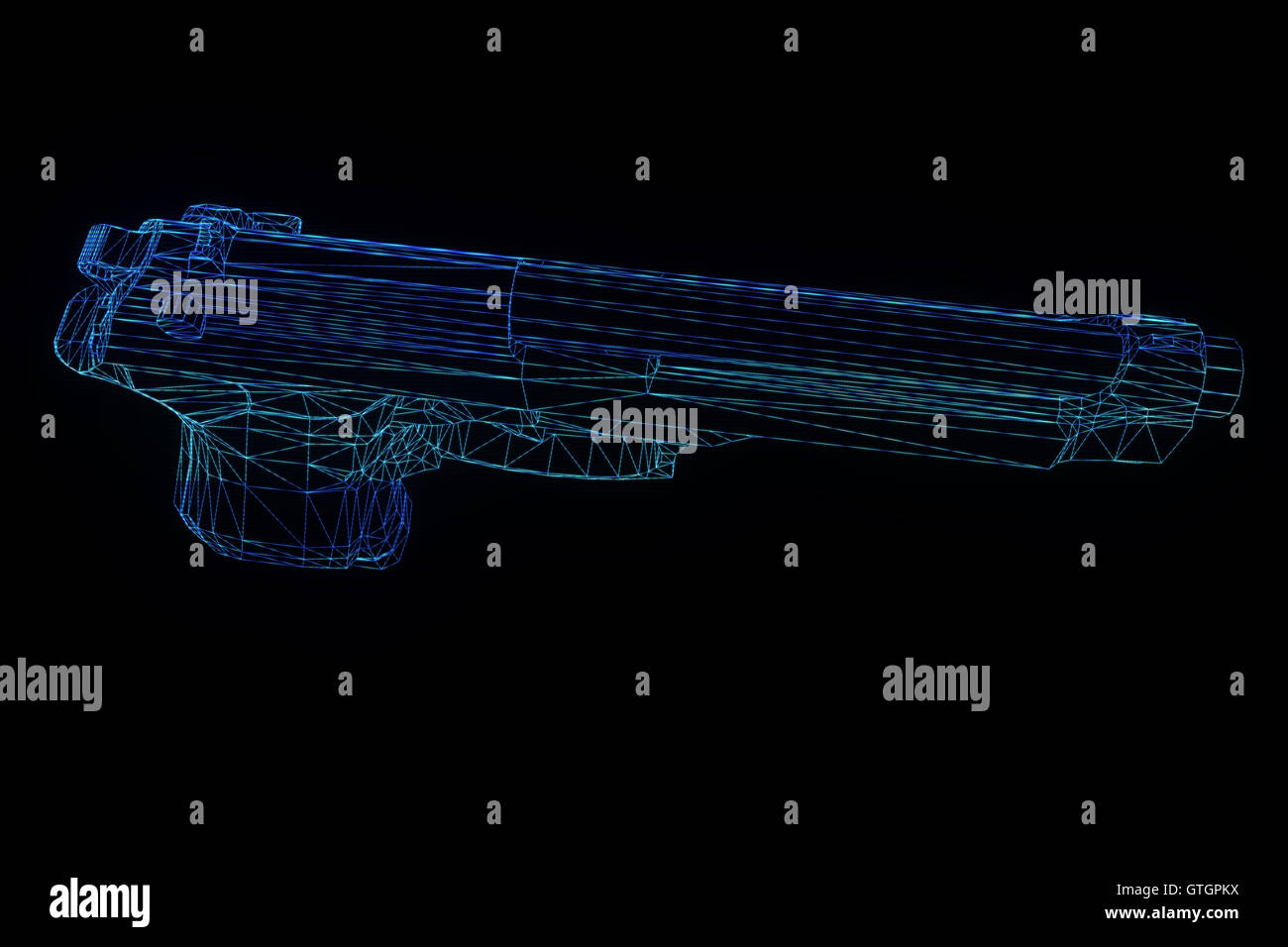 3D Gun in Motion. Nice 3D Rendering Stock Photo - Alamy