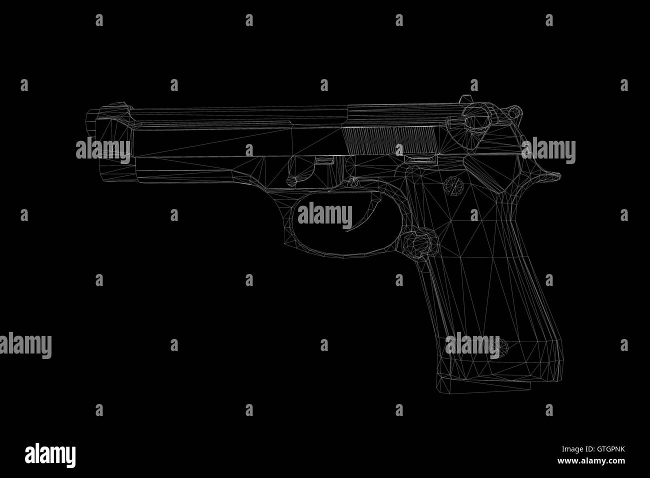 3D Gun in Motion. Nice 3D Rendering Stock Photo - Alamy